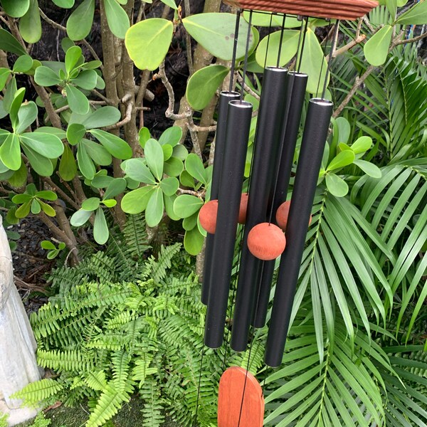 35-inch Metal Wind Chimes, Deep Tone, High-quality Black Colored ...
