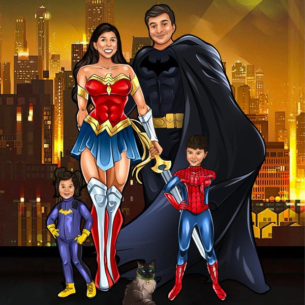 Superhero Portrait! Custom Superhero Portrait From Photo, Personalized ...