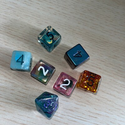 Moonlit Koi Fish Dnd Dice Set for Dungeons and Dragons D20 TTRPG ...