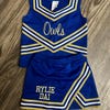 Blue & White Cheer Uniform, Customized Cheerleading Uniform, Girls ...