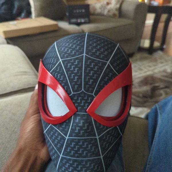Miles Morales Spiderman Mask With Individually Controlled Mechanical ...