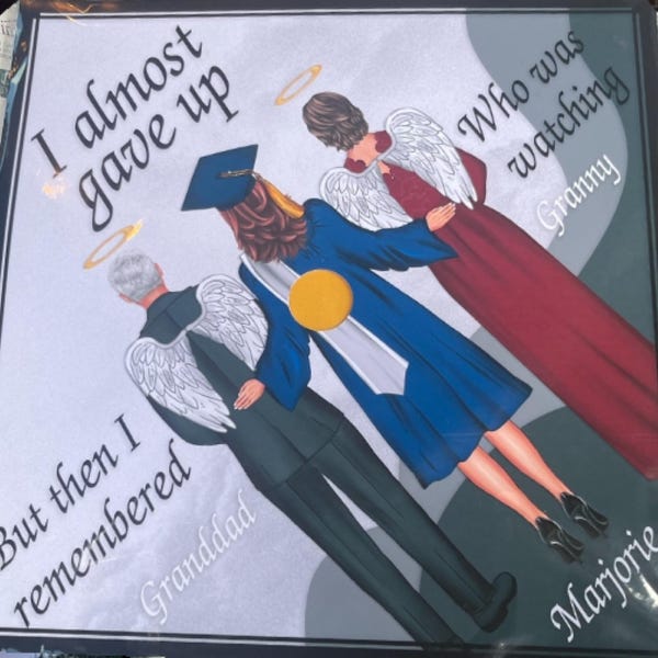 Custom Memorial Cap Decoration, Personalized Memories Graduation Cap ...