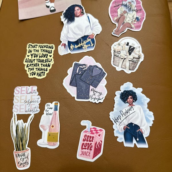 Inspo Sticker Pack - Black Girl Planner Stickers - Black Woman Handmade ...