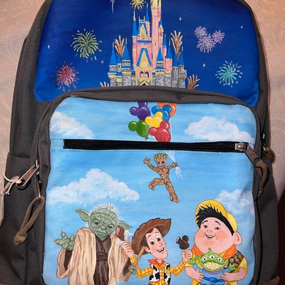 Custom Painted Backpack 5 Characters Read Description - Etsy