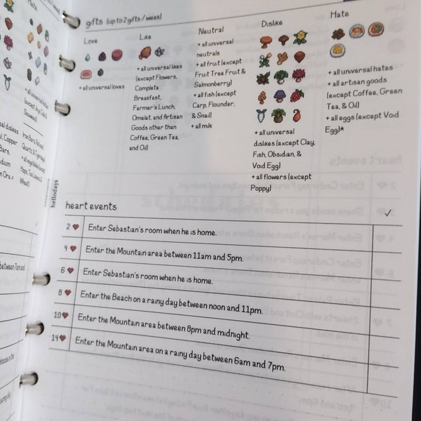 HARDCOVER 280 PAGES Stardew Valley Planner / Game Guide Checklists ...