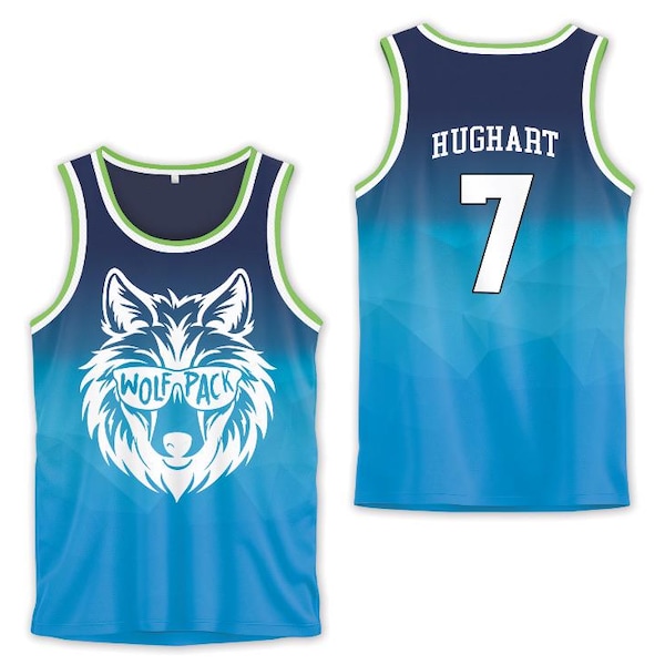 Personalized Basketball Jersey Tank Top Team Name & Number for Adult ...