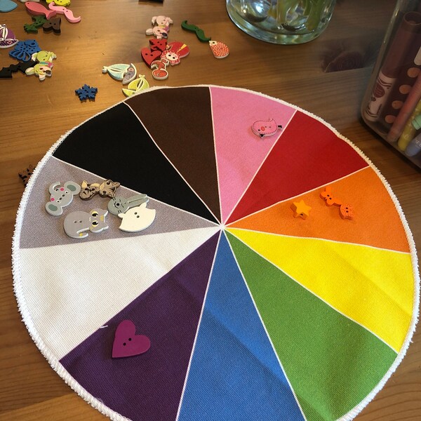 Color Sorting Fabric Circle - Classification of Primary and Secondary ...