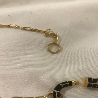 14k Yellow Gold Plated Link Chain Necklace Flat Drawn Gold - Etsy