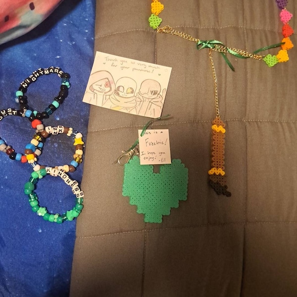 Undertale AU Inspired Handmade Character Kandi Bracelets + Custom AU ...