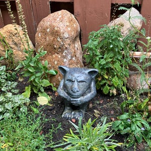 Concrete Wolf Face, 11 In. 28 Cm, Wolf Head Wall Mount Cast Stone ...