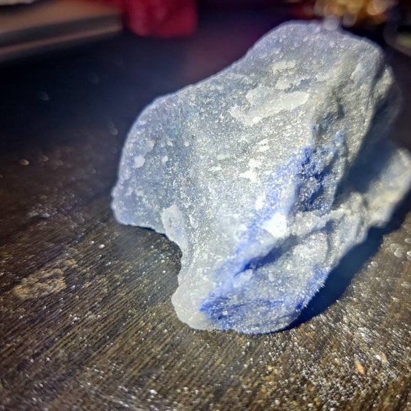 Rough Blue Quartz Chunk, Raw Tumbler Stone, Communication Stone, Throat ...