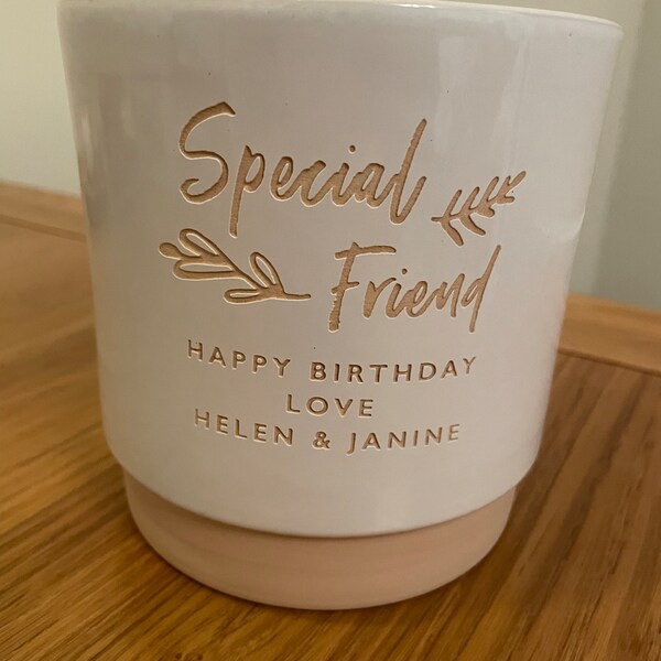 Personalised Retirement Indoor Plant Pot, Time to Bloom! Wish Someone ...