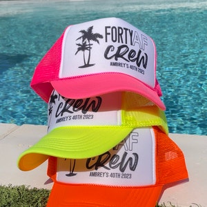 40 AF Squad Crew 40th Birthday Hats 13 Colors Vacation and Birthday ...