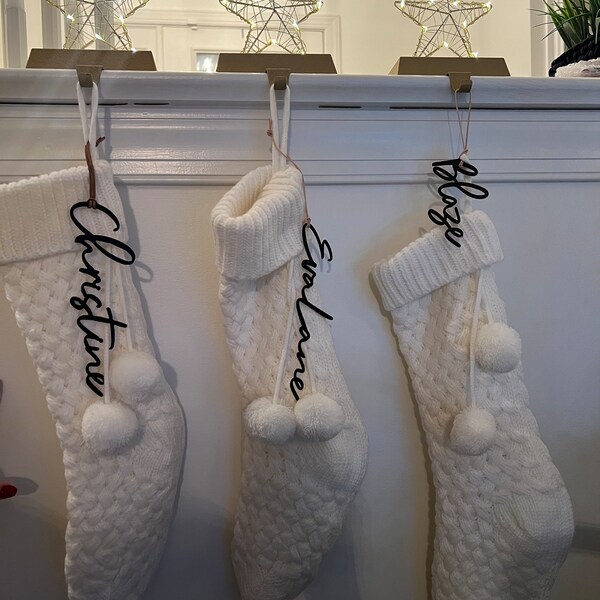 Stocking Name Stocking Names Metal Stocking Name Tag Christmas Decor ...