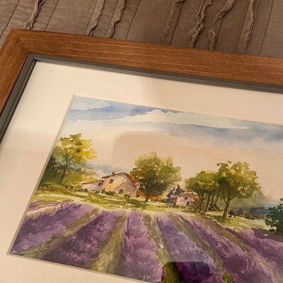 Flower Fields Original Pastel Painting Spring Countryside - Etsy