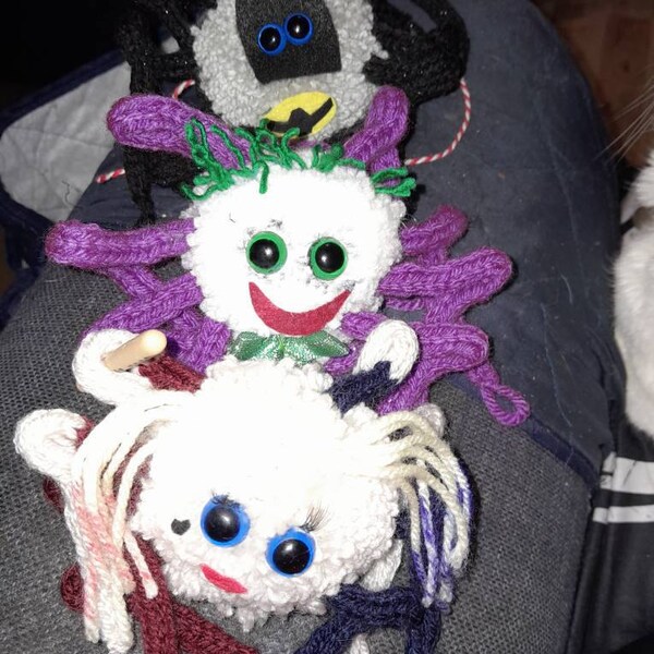 Elmo & Cookie Monster Spider Fan Art Knitted Sesame Street Cutey Crawly ...