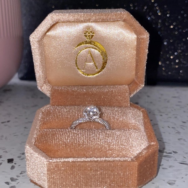 Simple Engagement Ring, Art Carved Wedding Bands, Unique Small Diamond ...