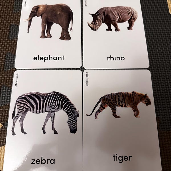 Wild Animals Montessori 3 Part Cards Montessori Home School Educational ...