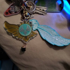 Kazuha Vision Keychain Anemo Genshin Impact Venti Xiao Aether Heizou - Etsy