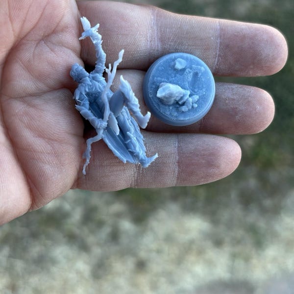 3D Printed Female Fighter Miniature - Etsy