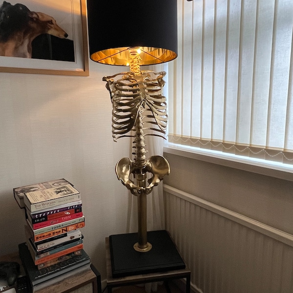 Skeleton Floor Lamp | Gothic Home Decor | Handmade by the Blackened ...