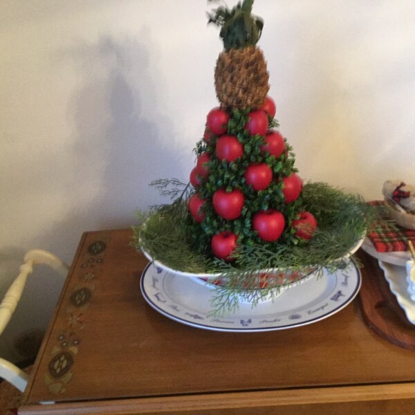 Classic Colonial Williamsburg Type Apple Cone, Table Centerpiece, Faux ...