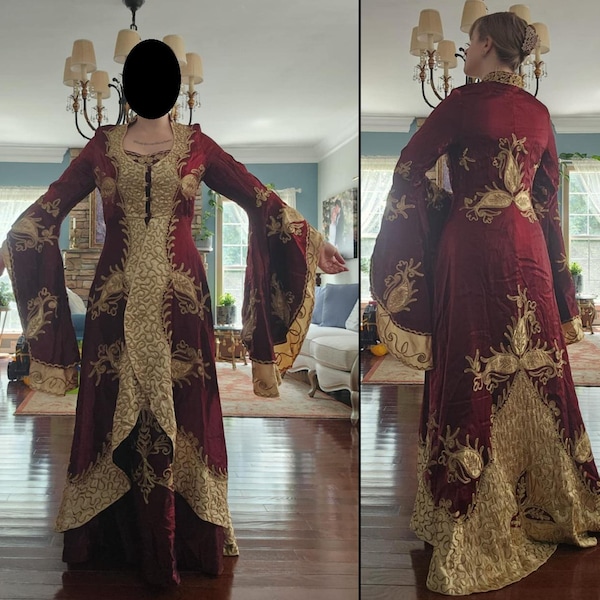 Traditional Vintage Blue Turkish Wedding Dress Blue Bindalli Turkish ...