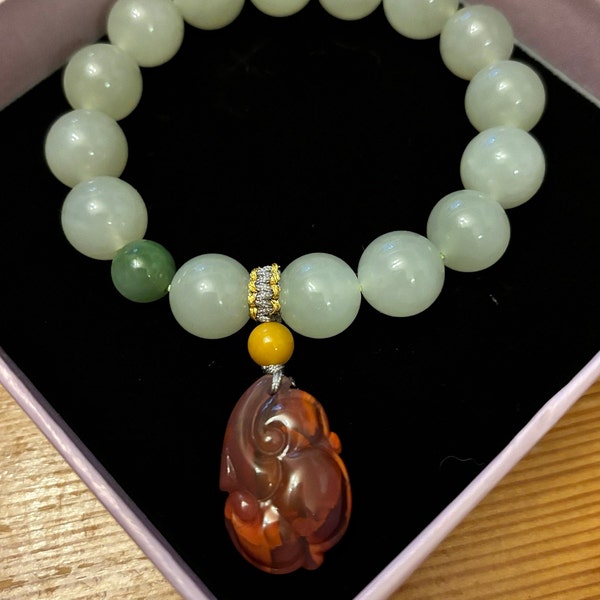 Natural Sugar Brown Hetian Nephrite Hand Carved Koi Fish and Lotus ...