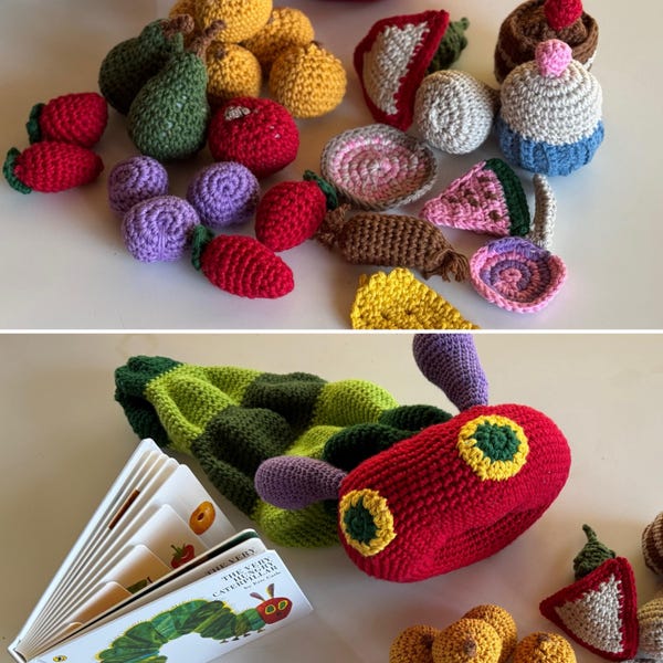 The Hungry Caterpillar, Butterfly & Cocoon Crochet Pattern - Etsy