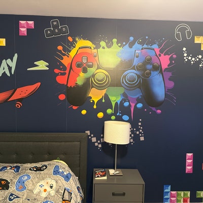 Gaming Room Game Playing Kids Room Decor Gift, Art Print Photomural ...