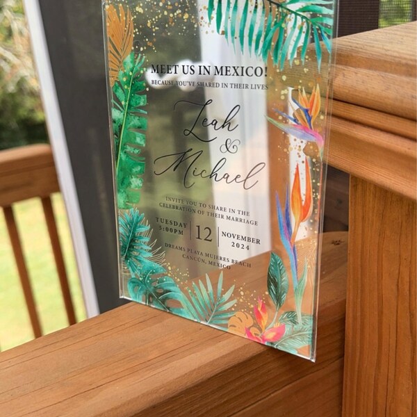 Acrylic Graduation Party Invitation, Acrylic Photo Invitation,class of ...