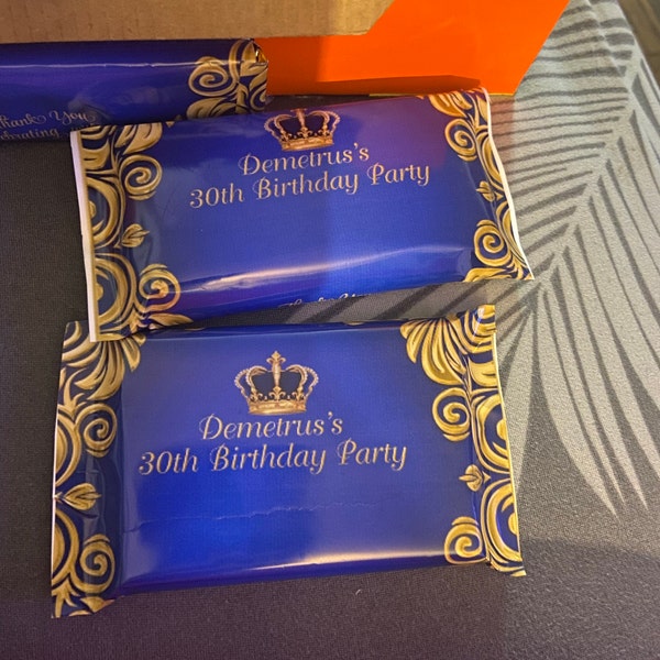 Royal Prince Baby Shower Water Bottle Wrapper, Prince Theme Baby Shower ...