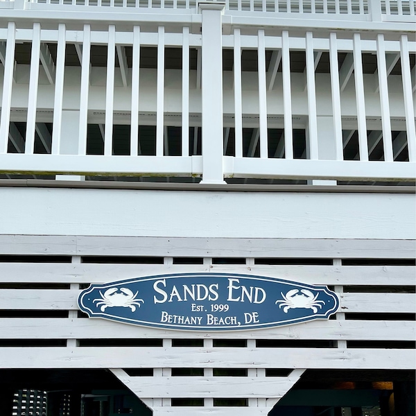 Personalized Custom PVC Sign for Your Beach Home Coastal Retreat ...