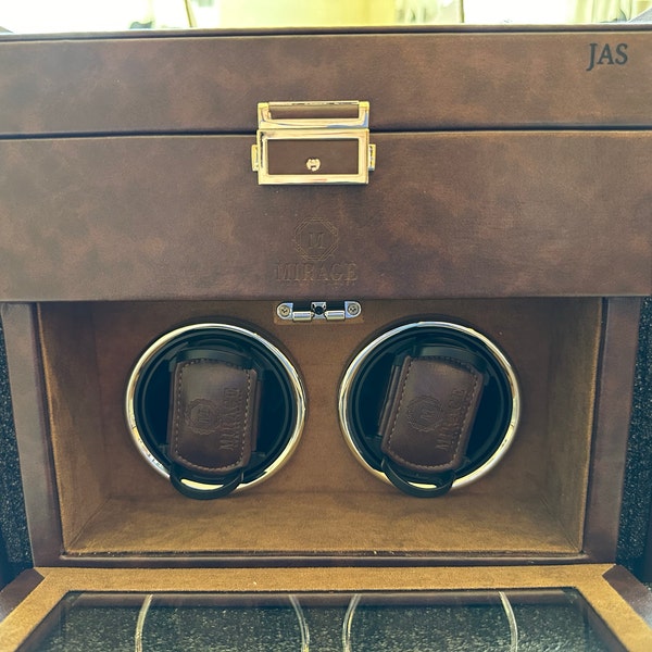 Vegan Leather 2 Slot Watch Case for Men and Women - Watch Accessory for ...