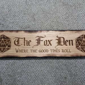 Dungeons and Dragons Wall Sign Personalized Dnd Tavern Sign Roll for ...