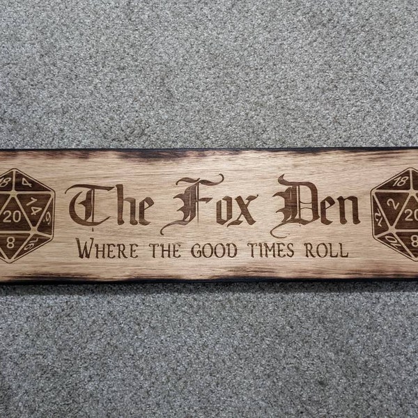 Dungeons and Dragons Wall Sign - Personalized Dnd Tavern Sign - Roll ...