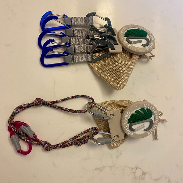 Light Blue - Mini Rock Climbing Quickdraw Gear Set for Climbing Vine ...