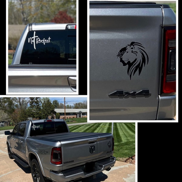 Not Perfect Just Forgiven Cross Decal, Christian Decal, God Car Decal ...