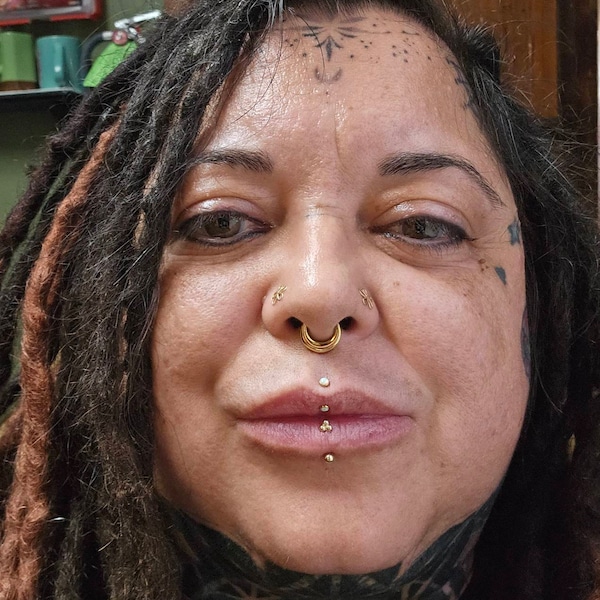 Vertical Labret Bridge Eyebrow Ring G23 Titanium Ring Jewelry Curved ...