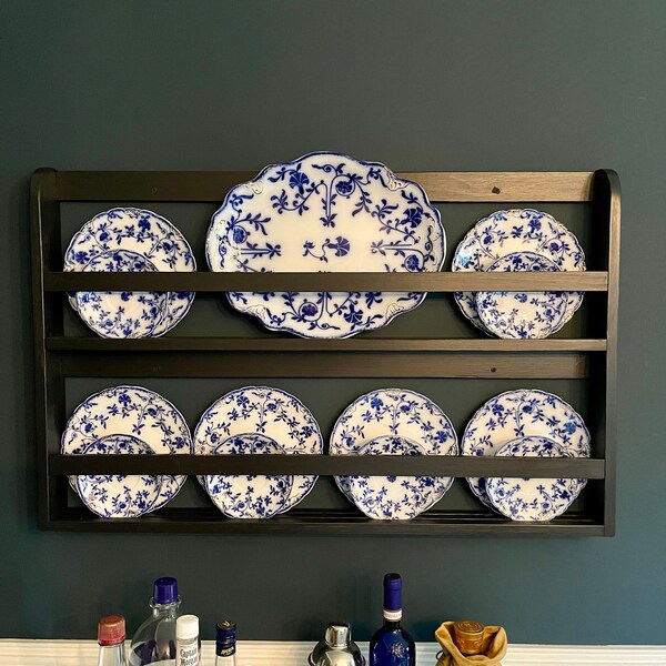 Plate Rack, Plate Shelf, Hanging Plate Shelf, Farmhouse Plate Rack ...