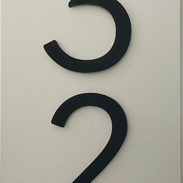 Bespoke Custom LED House Number Sign - Vertical, 4" Numbers, Black ...