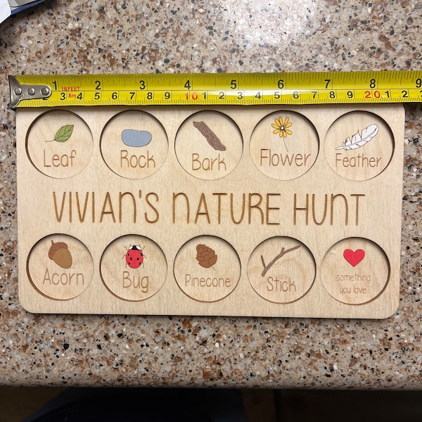 Nature Hunt Board Montessori Scavenger Hunt Personalized Nature ...