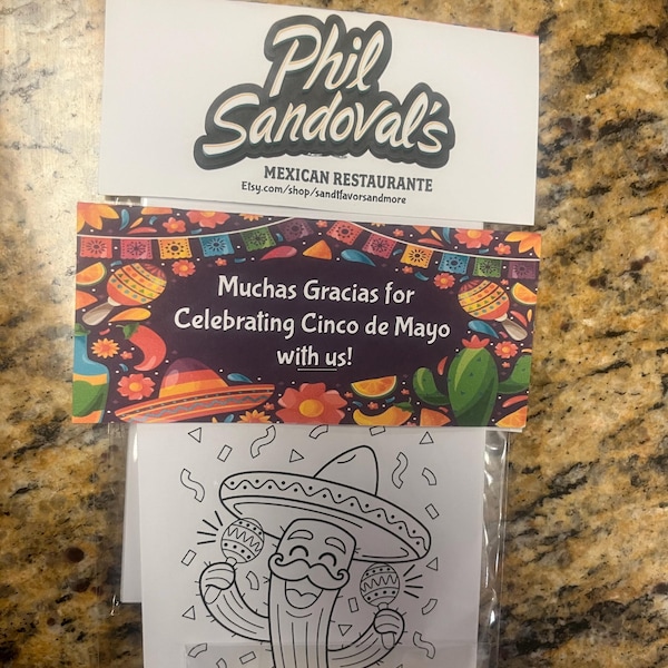 Fiesta Theme Party Favors. 1 Bag (1 Child) Includes 8-4x6 Themed Cards ...