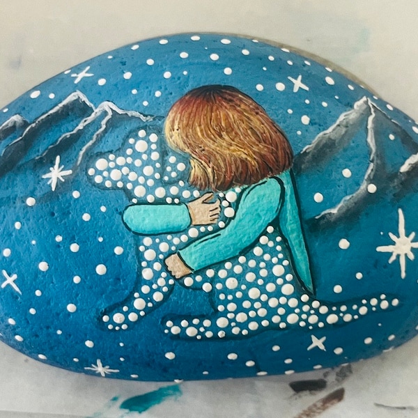Hand Painted Personalized Memorial/cemetary Stone Painted Rock/ Gift by ...