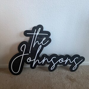 Large Last Name Sign, Cut Out Last Name Sign, Wedding Name Sign, Double ...