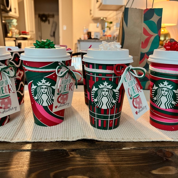 Enjoy a Cup of Cheer Christmas Gift Tag Printable, Hot Cocoa Mug ...