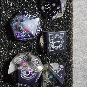Dnd Dice Set Coral Fossil Polyhedral Dice Set Gemstone Set Dungeons and ...