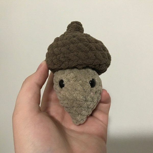 Itty Bitty Acorn Pop, NO SEW, Crochet Acorn Pattern, Amigurumi Acorn ...