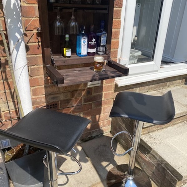 DYLAN Drop Down Wall Bar - Wooden Garden Bar - Etsy