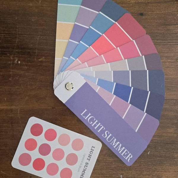 LIGHT SUMMER Color Swatch Fan - Etsy